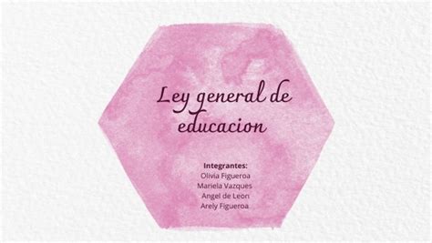 Ley General De La Educación