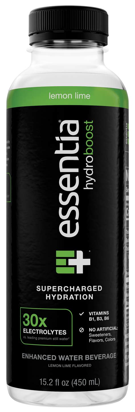 Essentia Hydroboost Enhanced Water Lemon Lime 152oz Pack Of 12