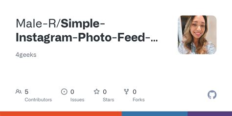GitHub Male R Simple Instagram Photo Feed With HTML CSS 4geeks