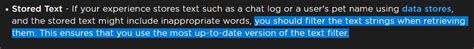 Constant Text Chat Warnings Triggered Incorrectly When Filtering Non