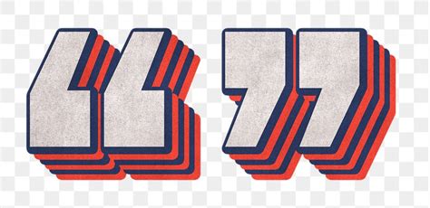 Layered Quotation Marks Png Typography Premium PNG Sticker Rawpixel