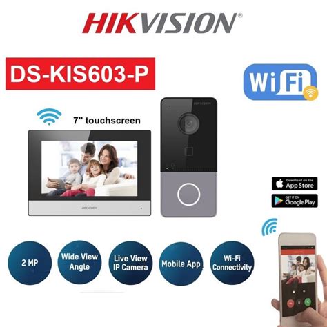 Hikvision Ds Kis603 P Wireless Ip Video Intercom Kit Hikvision Intercom Kit Hikvision