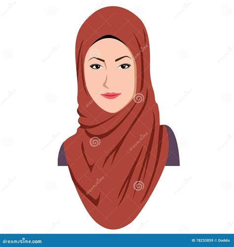 Beautiful Islamic Woman In Hijab Stock Vector Illustration Of Elegant