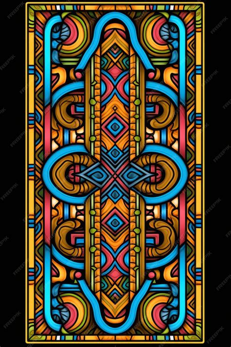 Premium Photo A Colorful Abstract Design On A Black Background