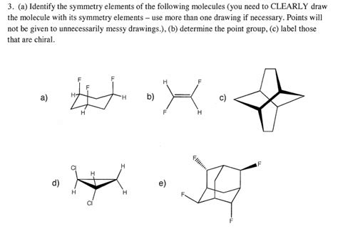 Solved Identify The Symmetry Elements Of The Following