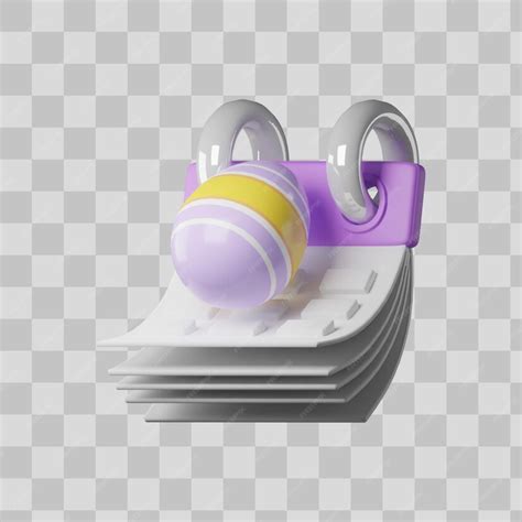 계란 3d 일러스트와 함께 부활절 달력 무료 Psd 파일
