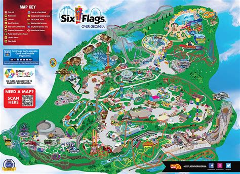 View Park Map Six Flags Over Georgia