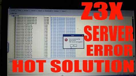 Z3X SERVER ERROR HOT SOLUTION October 10 2018 YouTube