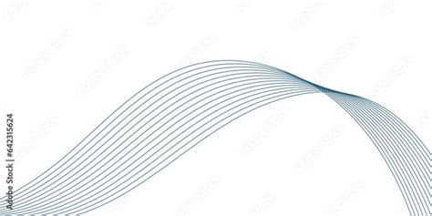 Wave With Lines Created Using Blend Tool Curved Wavy Line Smooth