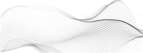 Wave Of Flowing Particles On A White Background Abstract Backdrop With Dynamic Elements Of