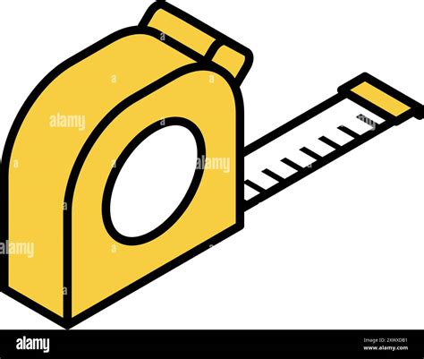 Isometric Simple Line Drawing Tool Icon Convex Vector Illustration