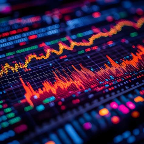 Abstract Background With Red And Orange Data Visualization Premium Ai