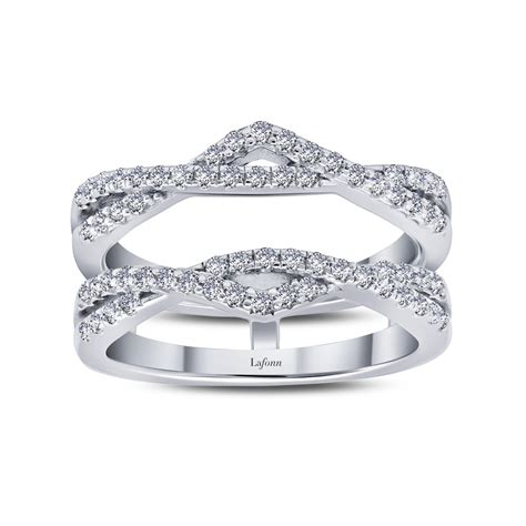 Lafonn Classic Sterling Silver Platinum Plated Simulated Diamond Rings