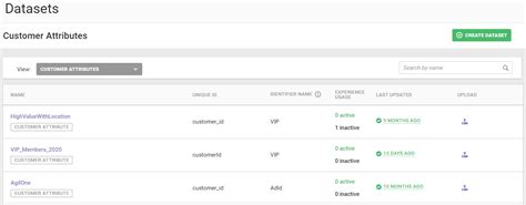 Customer Attributes Dataset Details Page Monetate KB