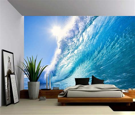 Ocean Wave Large Wall Mural Self Adhesive Vinyl Wallpaper Peel