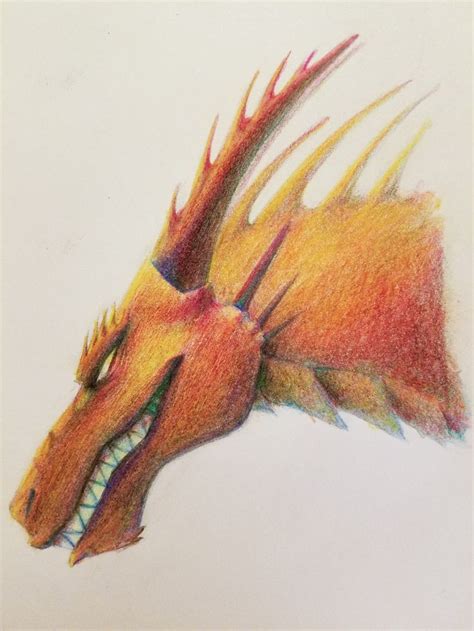 Dragon Head Pencil Drawing