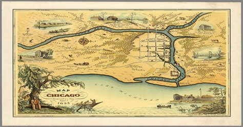 A map of the "Town of Chicago" on the day it was incorporated, in ...
