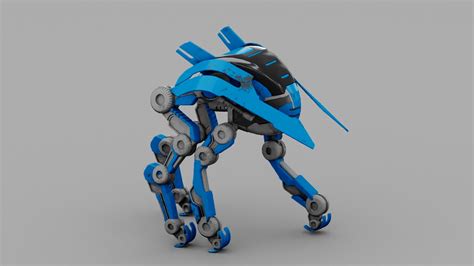 Alien Bot Rigged Character Blender Market