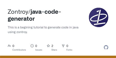 github zontroy java code generator this is a begining tutorial to generate code in java using