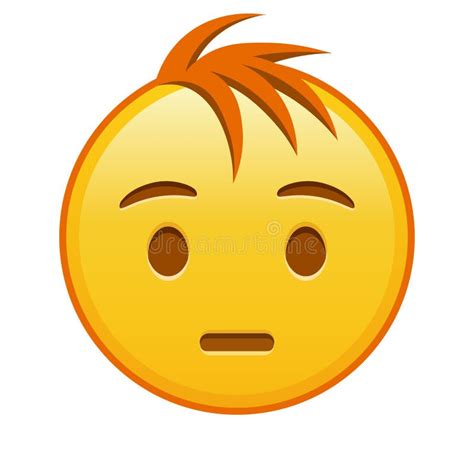 Hushed Face Large Size Of Yellow Emoji Smile With Hair Stock