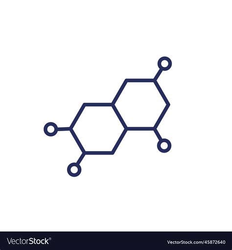 Hormone Icon With A Molecule Line Royalty Free Vector Image