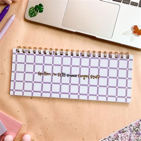 Orchid Grid Weekly Softcover Keyboard Planner Personalizable Cover