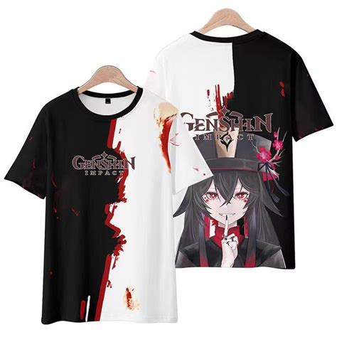 Genshin Impact Hu Tao T Shirt Hakusuru Anime Clothing And Anime Merch