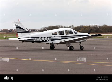 Piper PA Cherokee Warrior II G EKKL Parked On The Apron At Lydd Airport Stock Photo Alamy