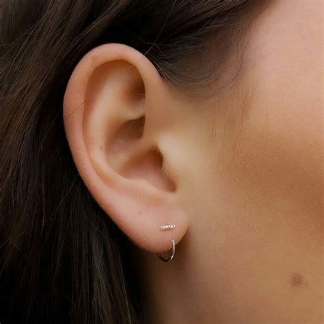 Small Silver Huggie Hoop Earrings By Marion Made Jewellery