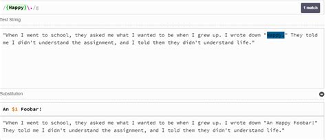 Regular Expressions Tutorial Basics Of Substitution
