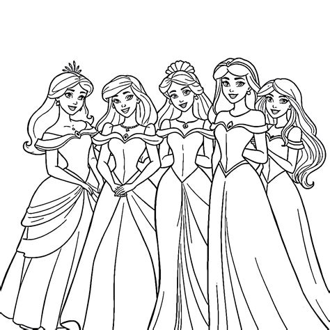 Best Disney Princess Coloring Pages Free Printable Pdf