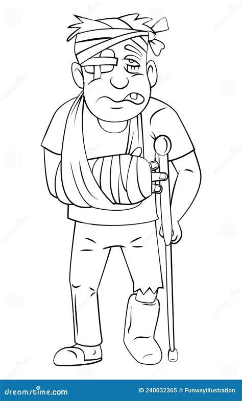 Character People Art Line White And Black Stock Vector Illustration