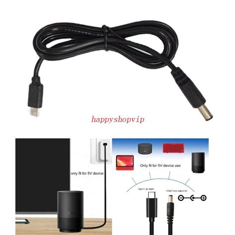 Hsv Usb C Type C To Dc X Mm Barrel Jack V Power Cable For Lcd Monitor Radio Shopee
