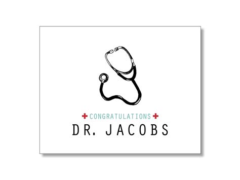 Doctor Graduation Card Congratulations Medical Student Card New