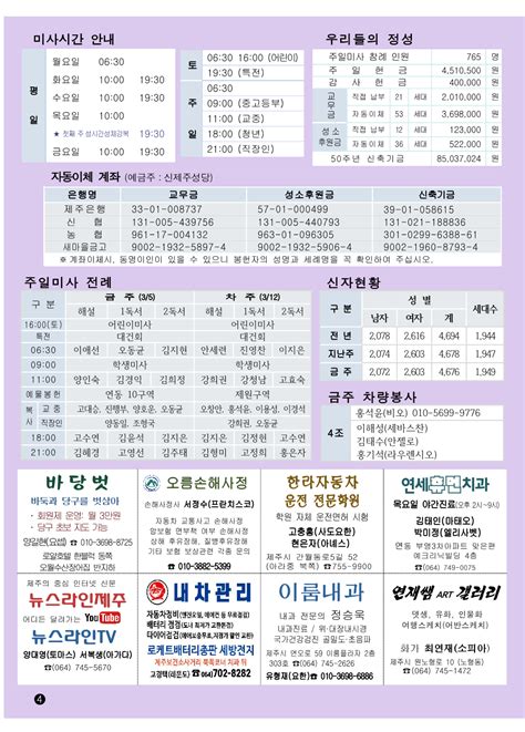 사순 제2주일 2023년 3월5일 1490 못자리 본당주보