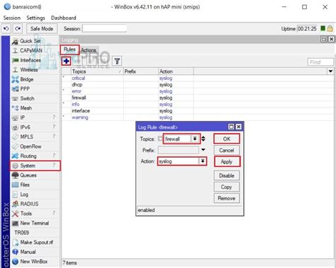 [trick] วิธีเก็บ Log And ส่ง Log Mikrotik To Kiwi Syslog