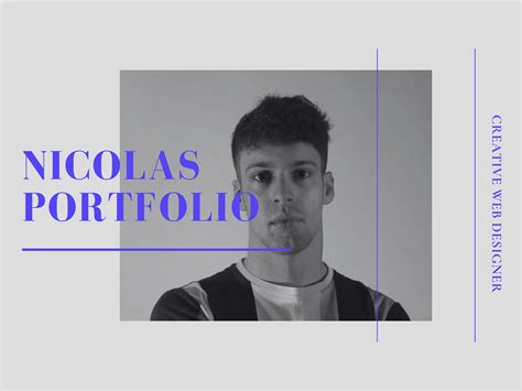 Portfolio Landing Page For Web Designer Behance