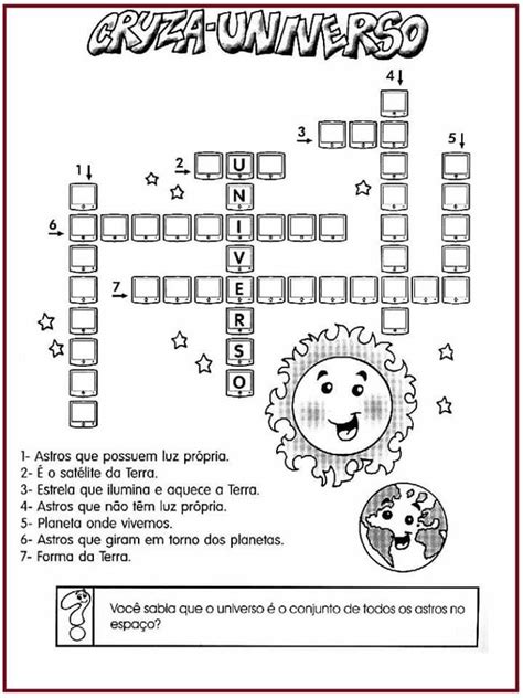 Pin De Mariane Gabriel Em A Ano Nome Dos Planetas Cruzadinha De Matematica Atividades De