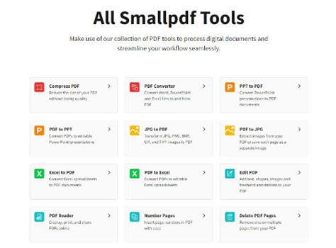 Uma análise detalhada do editor de PDF Smallpdf e sua principal opção