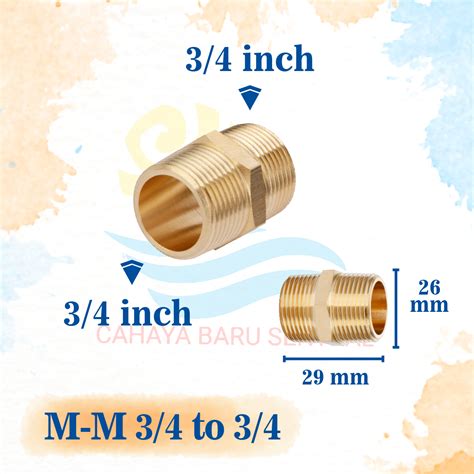 Double Neple Kuningan 12 18 14 38 34 Male To Male Dobel Nepel