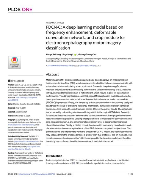 Pdf Fdcn C A Deep Learning Model Based On Frequency Enhancement
