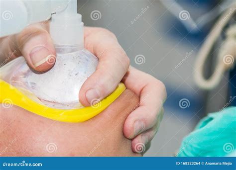 Anesthetist At A Operating Room Setting The Anesthesia Machine Royalty
