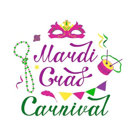 Premium Vector Vector Color Lettering For Mardi Gras Carnival Mardi