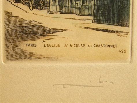 French Etching Artist Possible Id Antiques Board