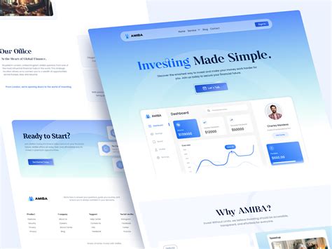 Amiba Modern Fintech Investment Platform Uiux Design Behance