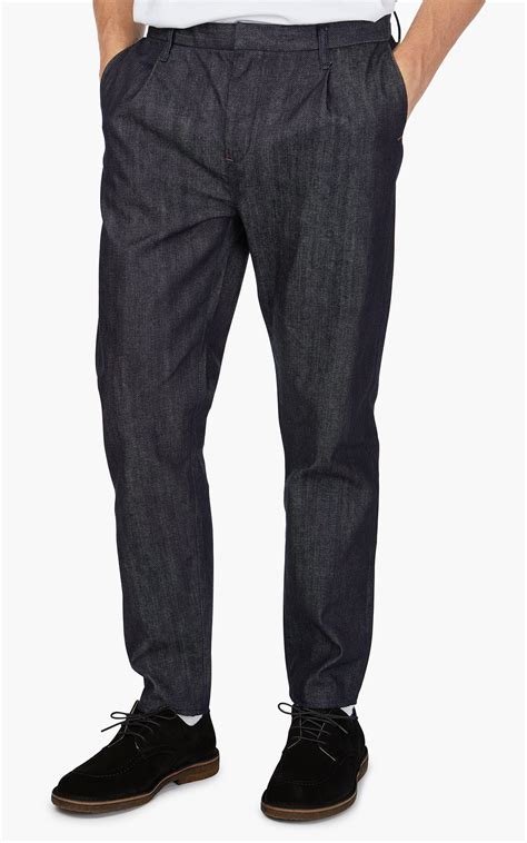 Still By Hand Tapered Denim Pants Indigo Cultizm