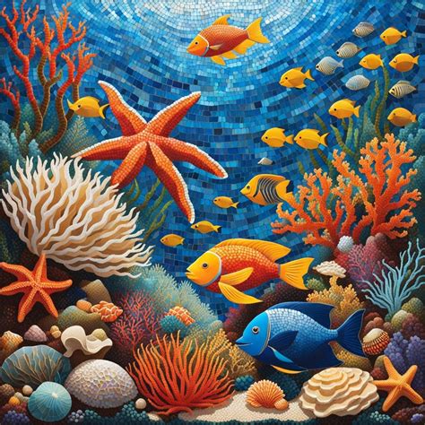 underwater mosaic scene 2 ai generated artwork nightcafe creator
