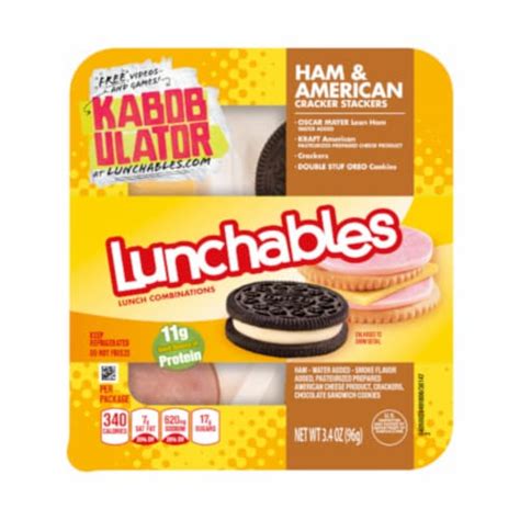 Lunchables Ham And American Cracker Stackers Lunch Pack 34 Oz Kroger