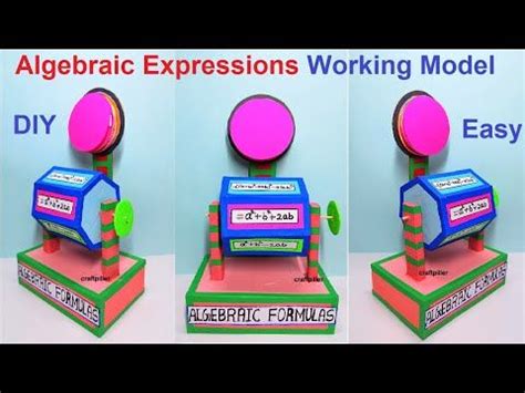 Algebraic Formulas Working Model Maths Working Model Tlm Diy Craftpiller Artofit