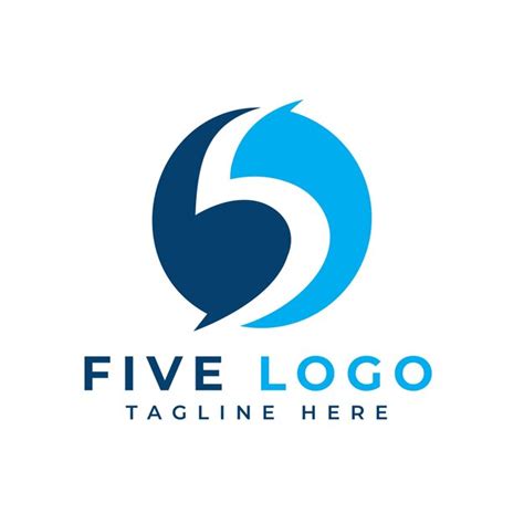 Premium Vector Letter Mark Logo 5 Monogram Modern Logo Design